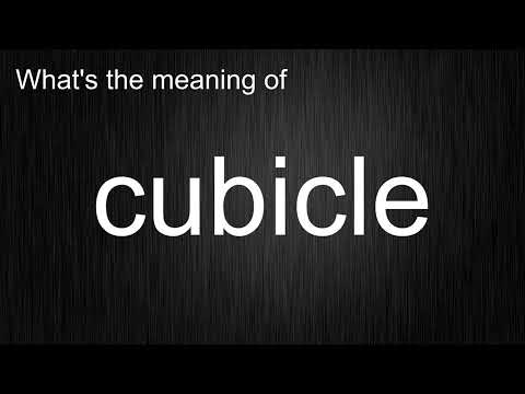 What's the meaning of "cubicle", How to pronounce cubicle?