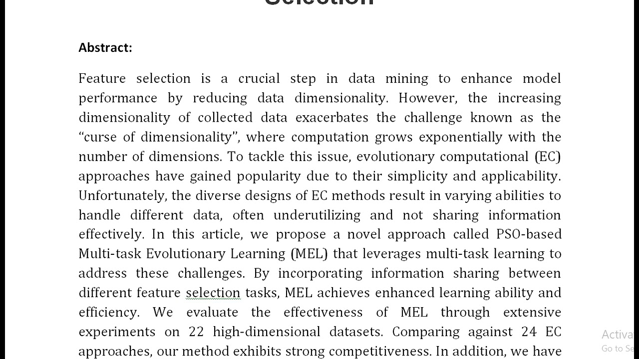 MEL Efficient Multi Task Evolutionary Learning for High Dimensional Feature Selection
