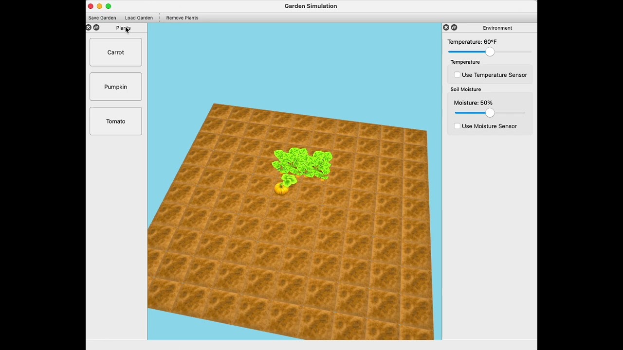 Garden Simulator using C++/ OpenGL and Qt