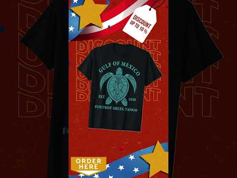 Gulf of Mexico Turtle Foxtrot Delta Tango EST 1550 T Shirt 1