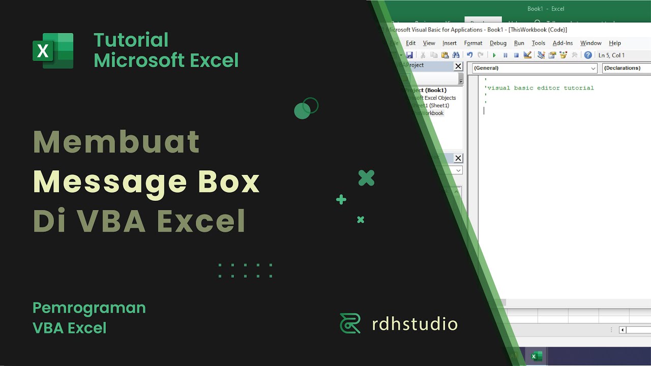 Membuat Message Box di VBA Excel - Tutorial Microsoft Excel - Pemrograman VBA
