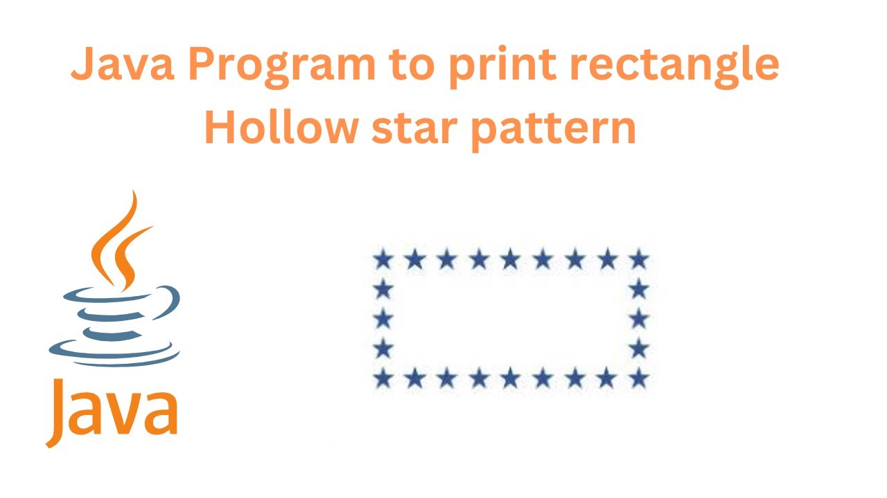 Java Program to print Rectangular Hollow Star Pattern
