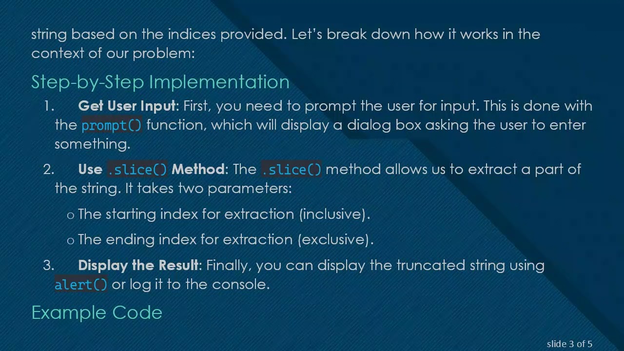 How to Remove Last Characters from a JavaScript String Using .slice()