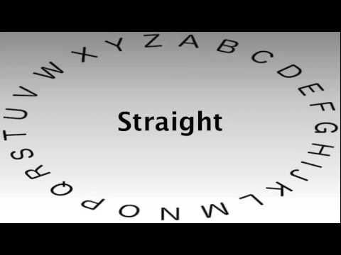Spelling Bee Words and Definitions — Straight