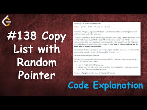 Copy List with Random Pointer | Live Coding with Explanation | Leetcode #138