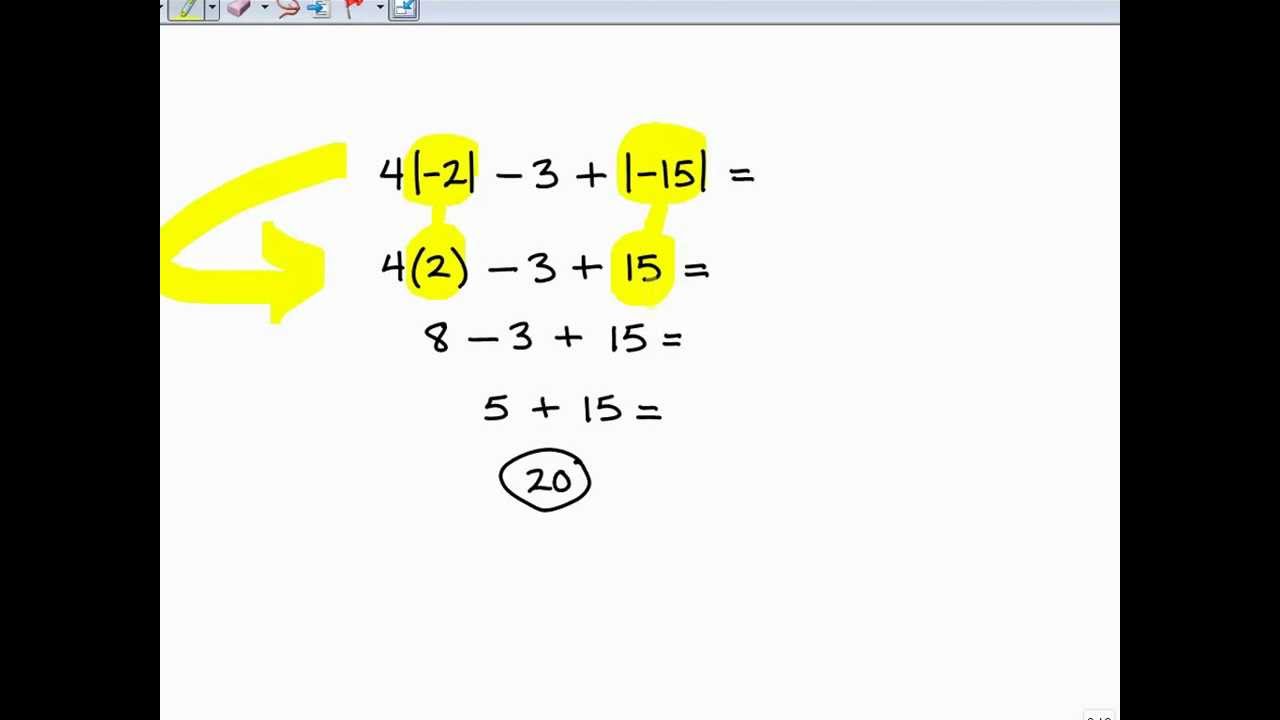 Homeschool Math Practice Absolute Value Quiz