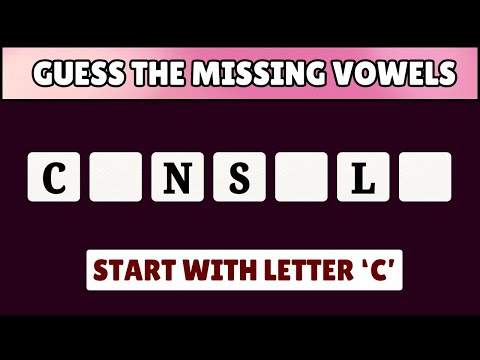 Guess the Word with Missing Vowels Start with 'C' | Quiz World Sunita