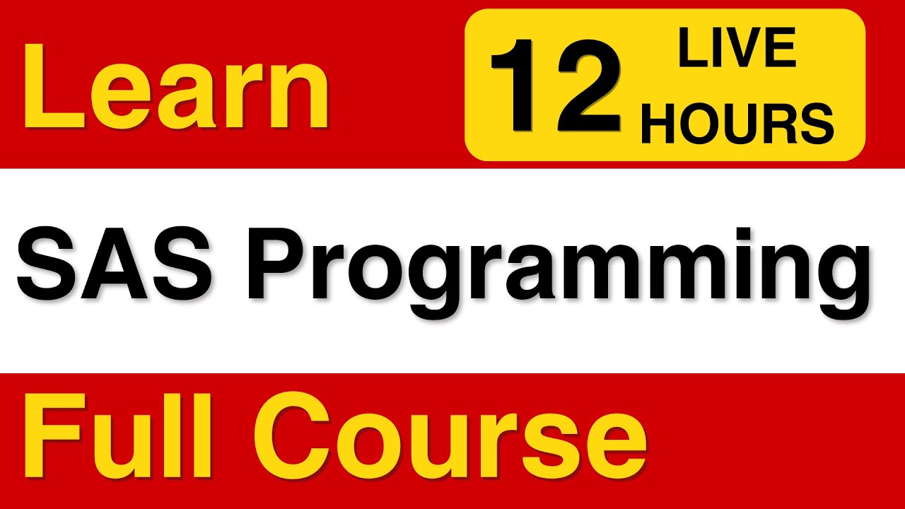 SAS Programming Full Course | Learn SAS for Data Analytics | SAS Programming Tutorial for Beginners