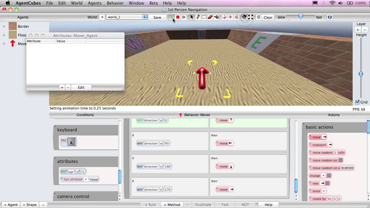 AgentCubes: 1st person navigation -- part 4