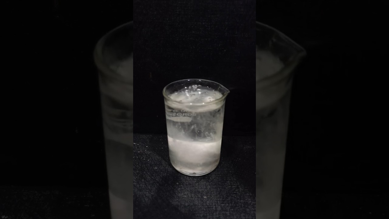 Calsium Oxide(CaO) +Water H2O=Calsium Hydroxide Ca(OH)2 #experiment #reaction #like #subscribe