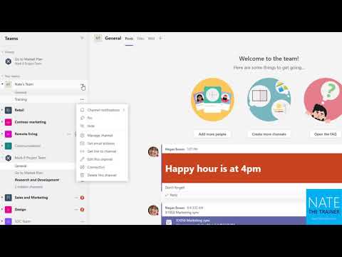 Create a team and channels in Microsoft Teams