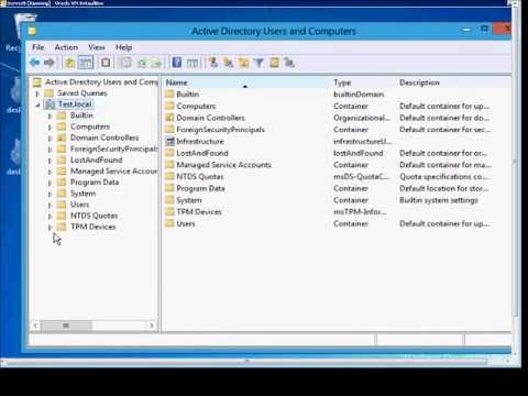 How to view advanced features in ADUC in Microsoft Windows Server 2012