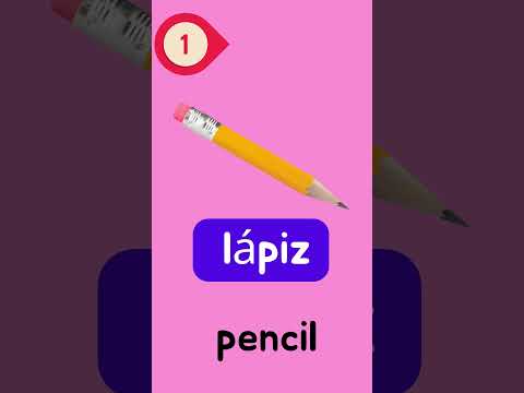 5 Spanish words a day - STATIONERY #shorts #shortvideo #spanish #learnspanish #stationery