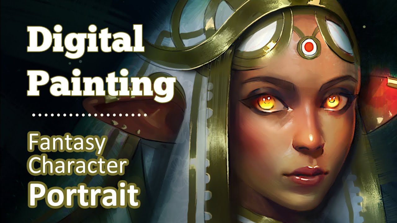 Digital painting - Fantasy Character Portrait - Haranna