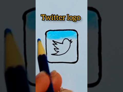 Easy Twitter Logo Design #shorts #shortvideo #viral #logodrawing