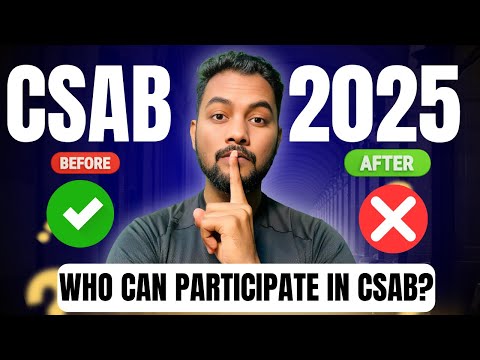 Urgent ‼️ New Update|New Eligibility Criteria For CSAB Counselling 2025|Who Is Eligible For CSAB