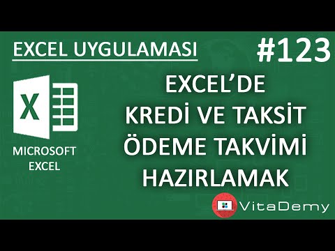 Excel'de Kredi ve Taksit Ödeme Takvimi Hazırlamak | Excel Uygulamaları #123