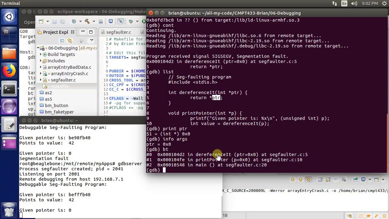 Cross Debugging SegFaults with GDB: Embedded Linux