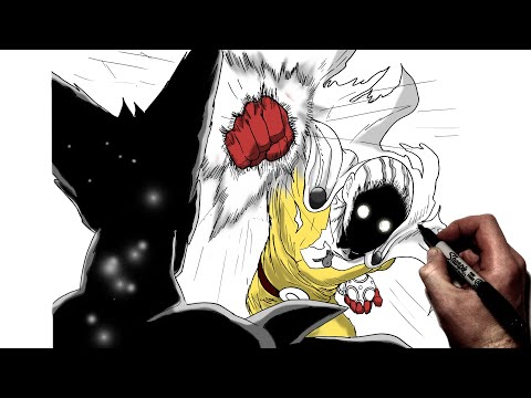 How To Draw Saitama vs Garou | Step By Step | One Punch Man