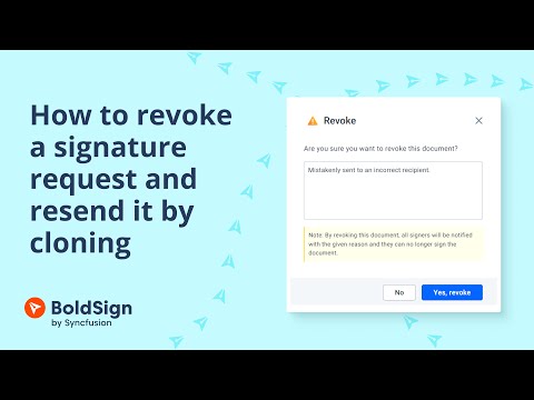 How to Revoke a Signature Request and Resend it by Cloning
