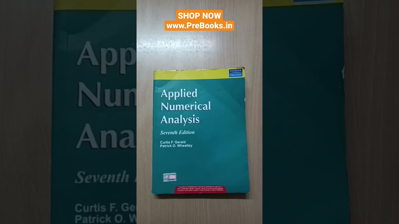 Applied Numerical Analysis by Curtis F Gerald | SHOP NOW: www.PreBooks.in | #shorts #viral #prebooks