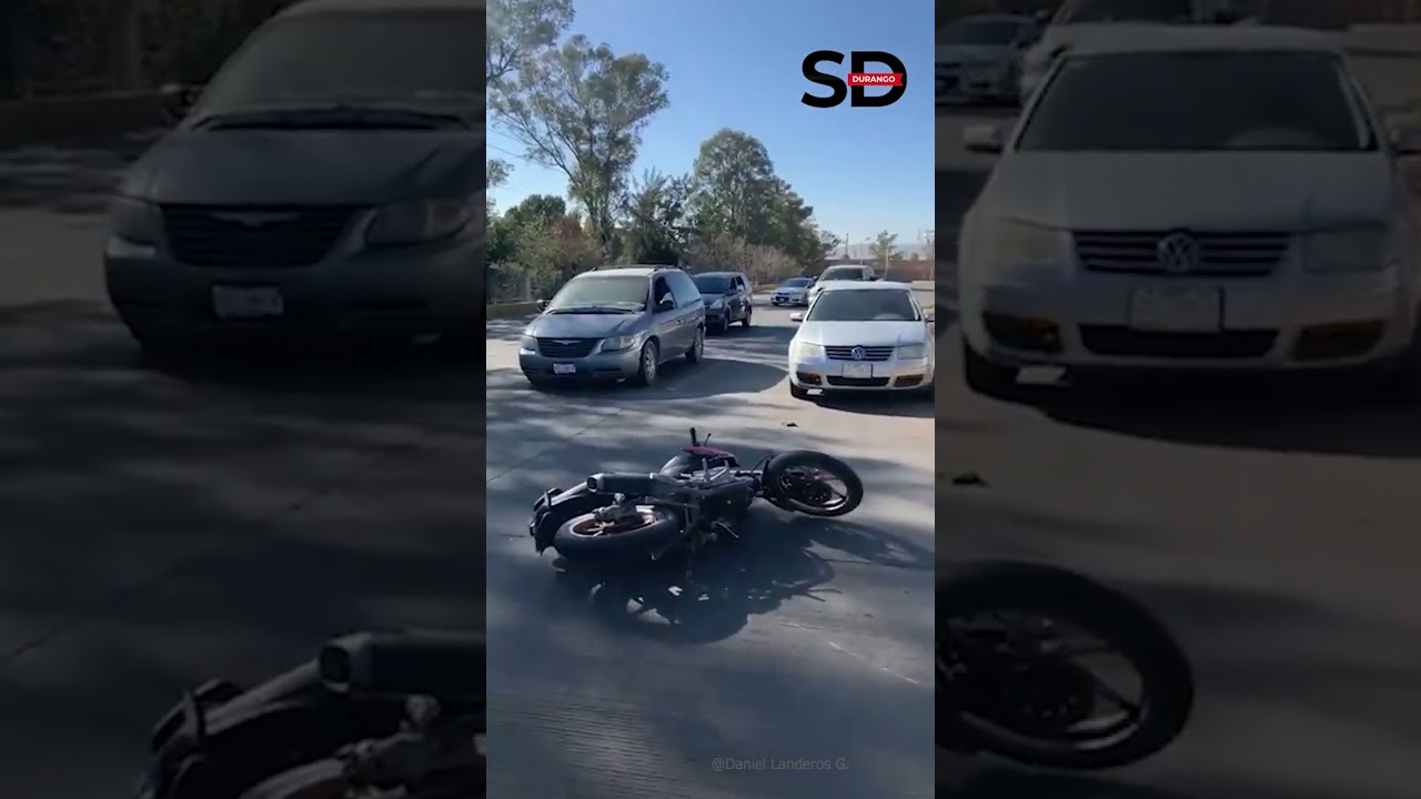 Motociclista resulta lesionado en acc1dente sobre bulevar Guadiana