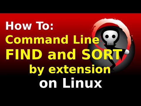 Find and sort files by extension in the Linux command line