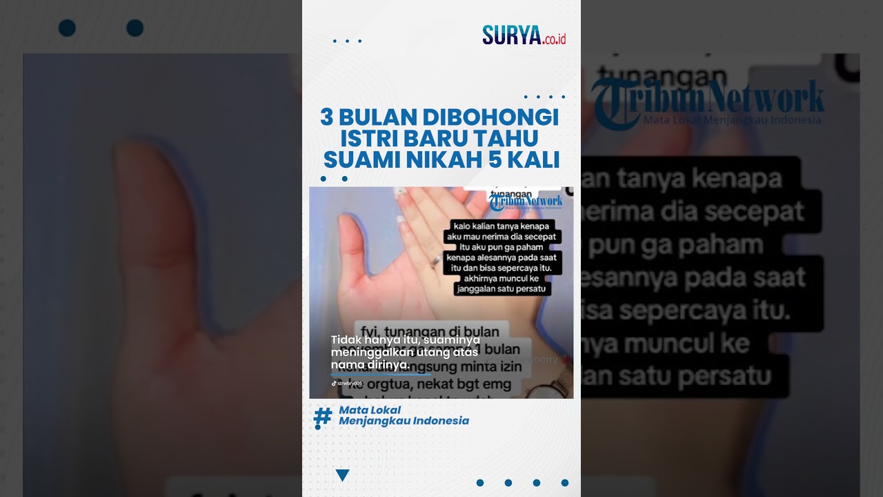 PILU! 3 Bulan Dibohongi, Istri Baru Tahu Suami Nikah 5 Kali Hingga Diselingkuhi & Tinggalkan Utang