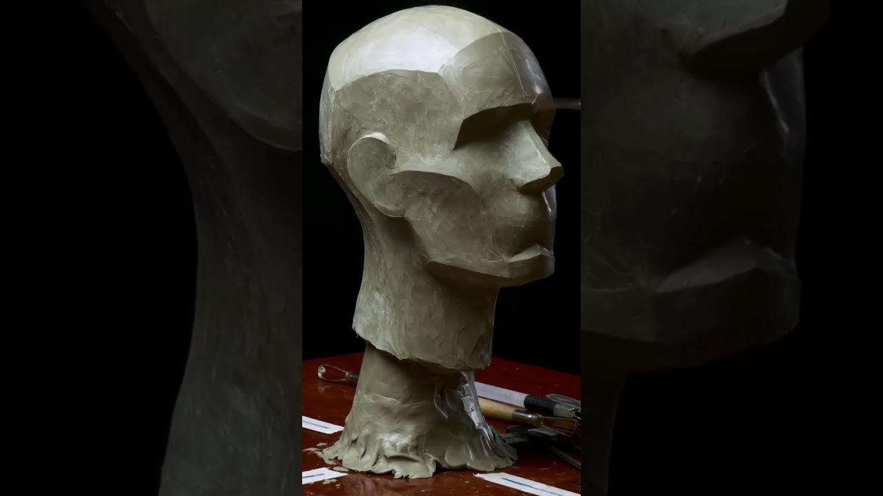 Detail sculpting texture on this simplified head