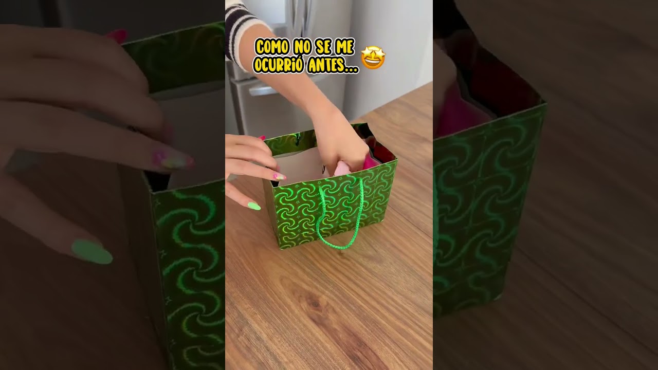 Dale una segunda vida a tus bolsas de regalo: Reciclaje Creativo 👍#tips #ideas #hacks