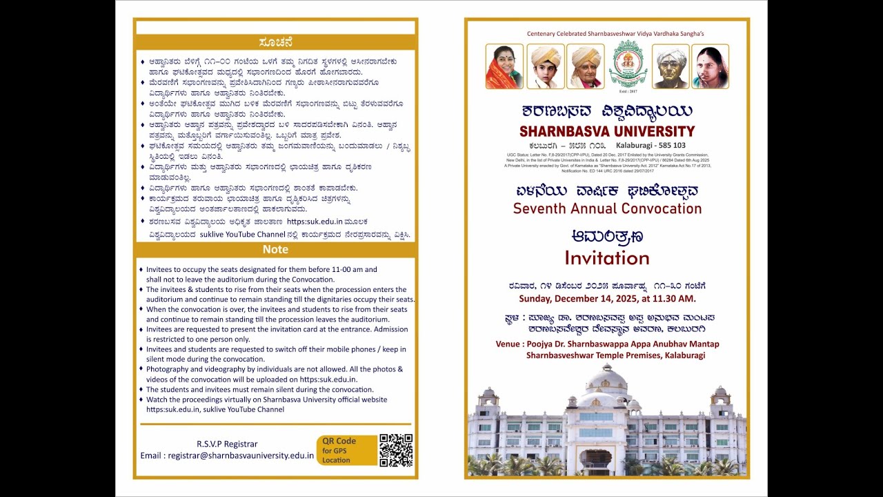 Sharnbasva University 7th Convocation -2025