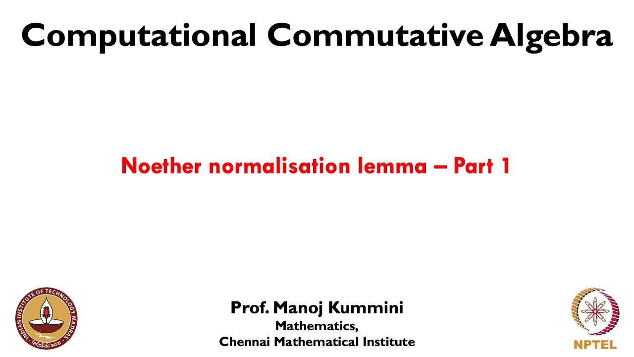 mod07lec32 - Noether normalisation lemma