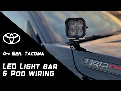 How To Wire LED Light Bar/Pods on a 4th Gen. 2024-2025 Toyota Tacoma