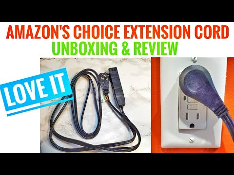 BindMaster 8 Feet Extension Cord, 3 Prong Grounded, 3 outlets, Angled Flat Plug UNBOXING REVIEW