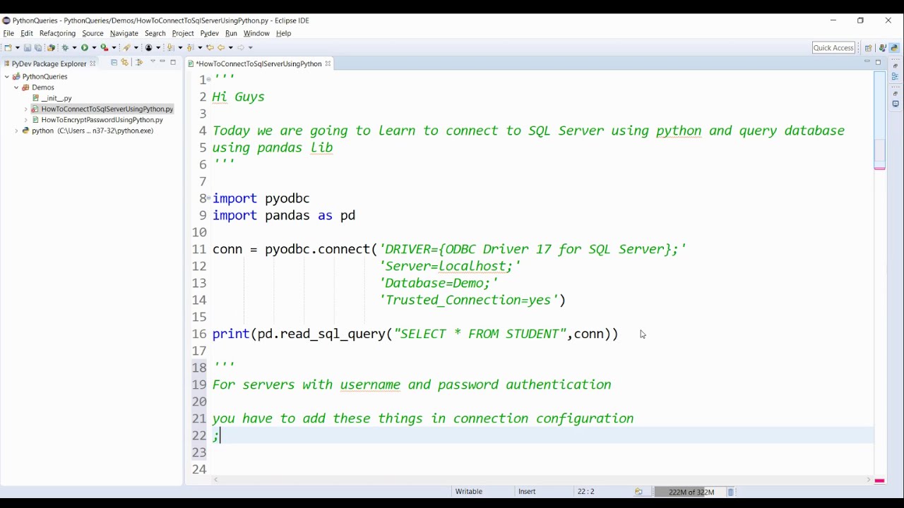 Connect SQL Server| Python | #sql #sqlserver #python #pythonprogramming #pythontutorial #codinglife