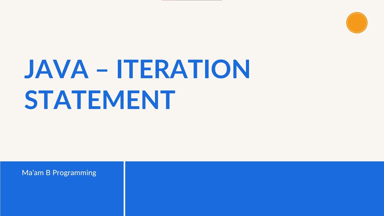 Java Iteration Statement (Tagalog)