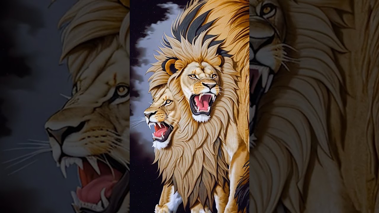 Transforming Angry Lion Tattoo With Ai #tattoo #shorts #ai