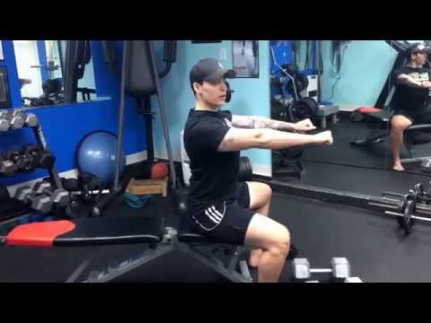 Proper form for a dumbbell bench press