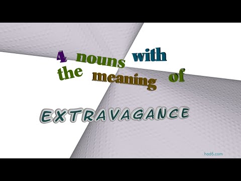 extravagance - 4 nouns synonym to extravagance (sentence examples)