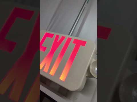 after installing emergency/exit sign