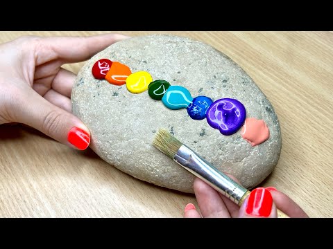 LOVE❤️ Easy Stone Painting | Satisfying Acrylic Painting on Rocks