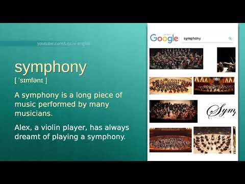 Symphony : C1 level english vocabulary lesson, www.LipLix.com