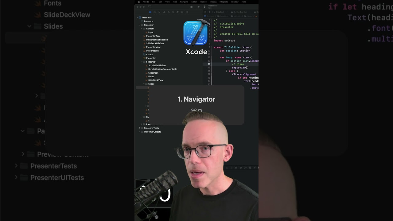 Hide and Show the Xcode Navigator Panel #swift #iosdevelopment #xcode #iosapp #coding