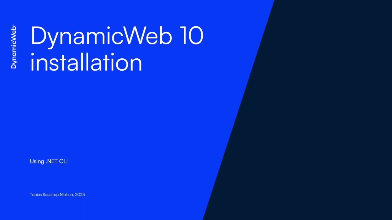 Install DynamicWeb 10 using .NET CLI