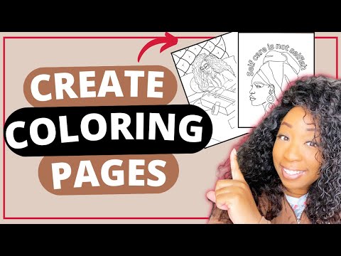 How to Make COLORING PAGES in CANVA | Low Content Publishing (Fast and Easy!)