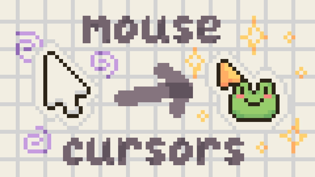 Making pixel art mouse cursors for my computer!