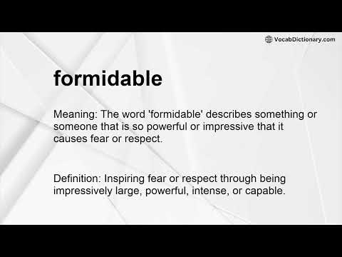 formidable Meaning