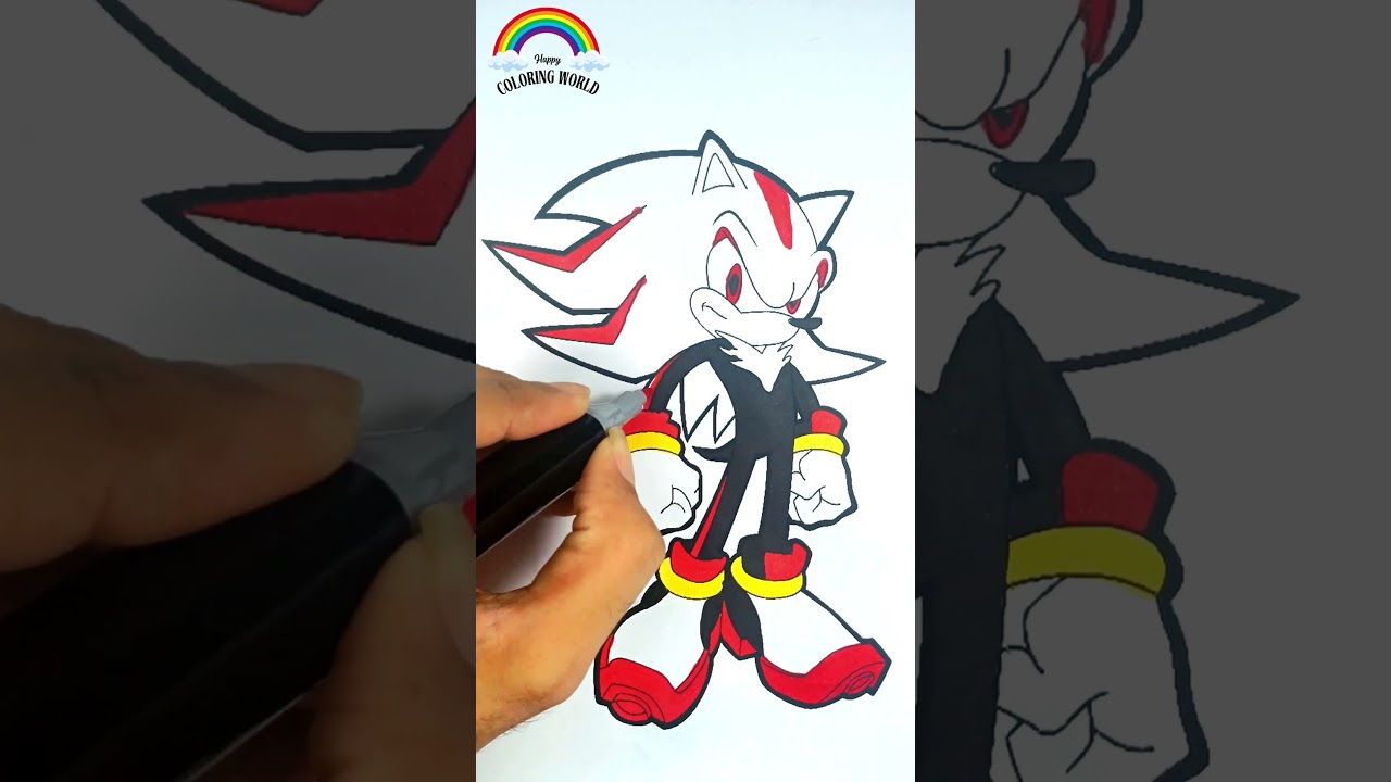 Coloring in Shadow the Hedgehog #sonicthehedgehog #sonic