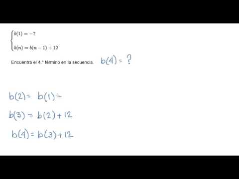 Ejemplo resuelto: uso de la fórmula recursiva para la sucesión ...