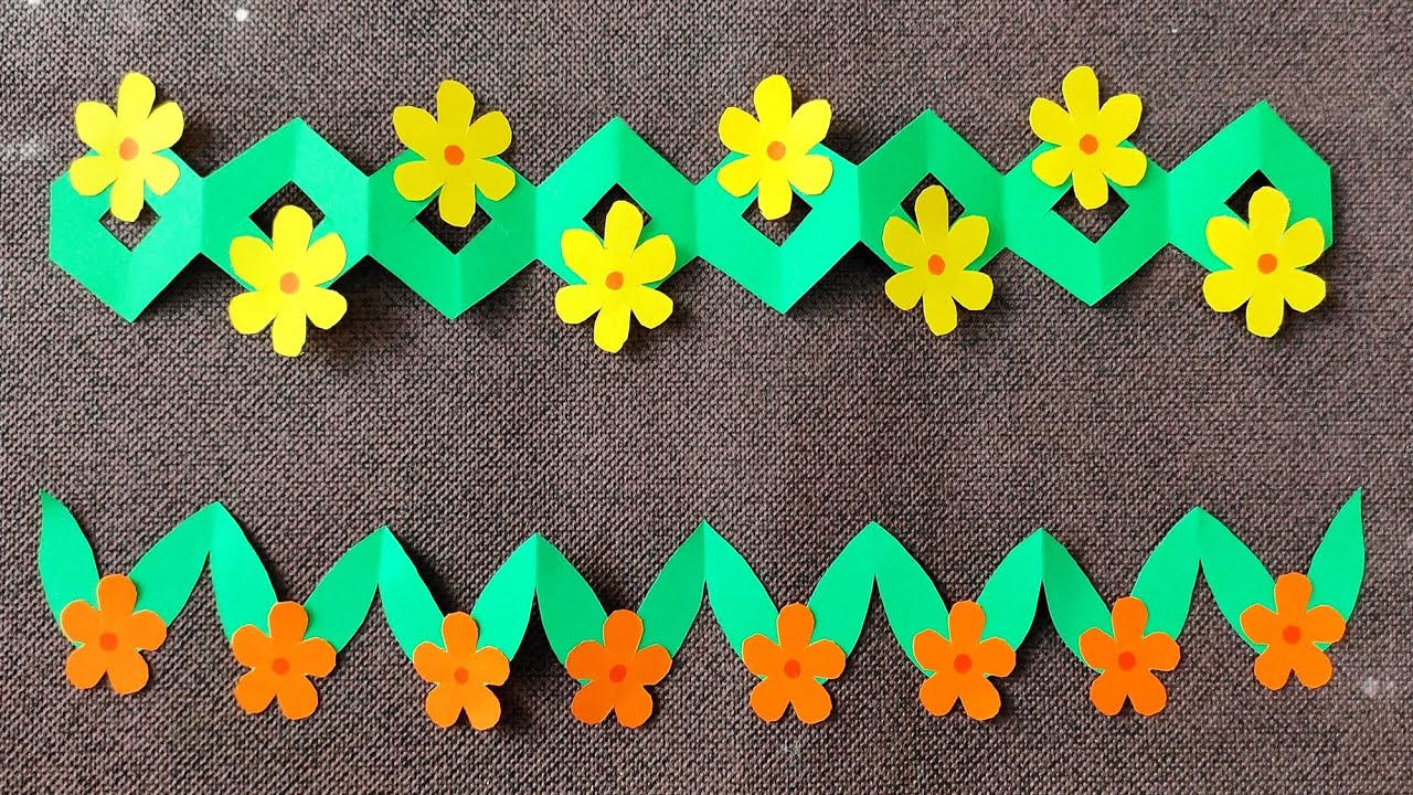 Border Design for Republic Day / Independence Day | Easy Decorative paper Chain | #bulletinboard